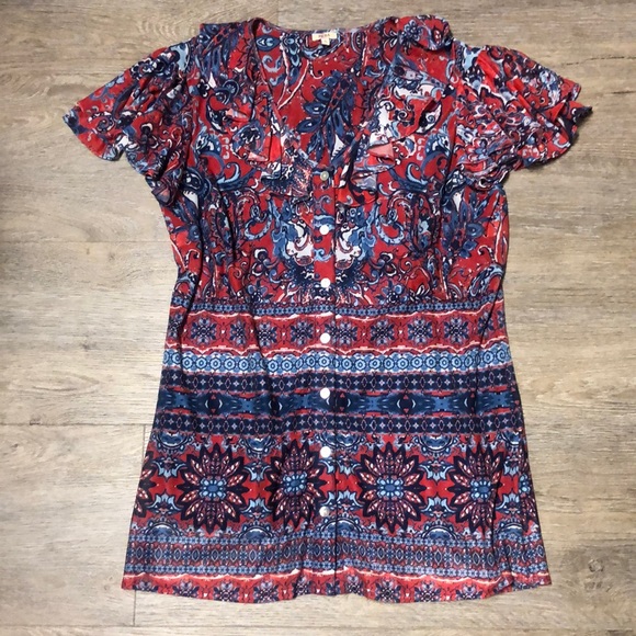 Reba | Tops | Reba Short Sleeve Blouse | Poshmark